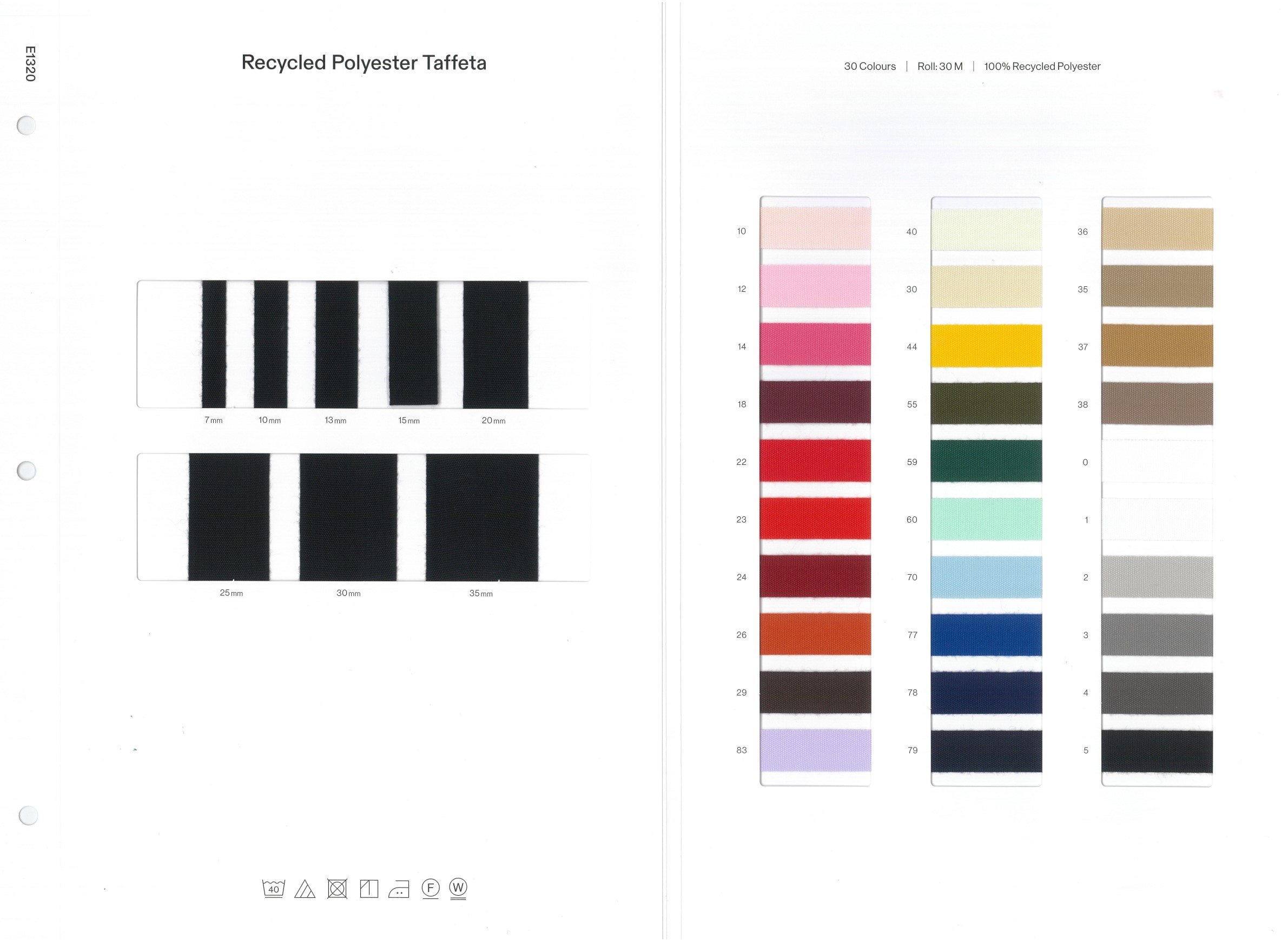 RECYCLED POLYESTER TAFFETA | TAKASHIMA｜高島リボン